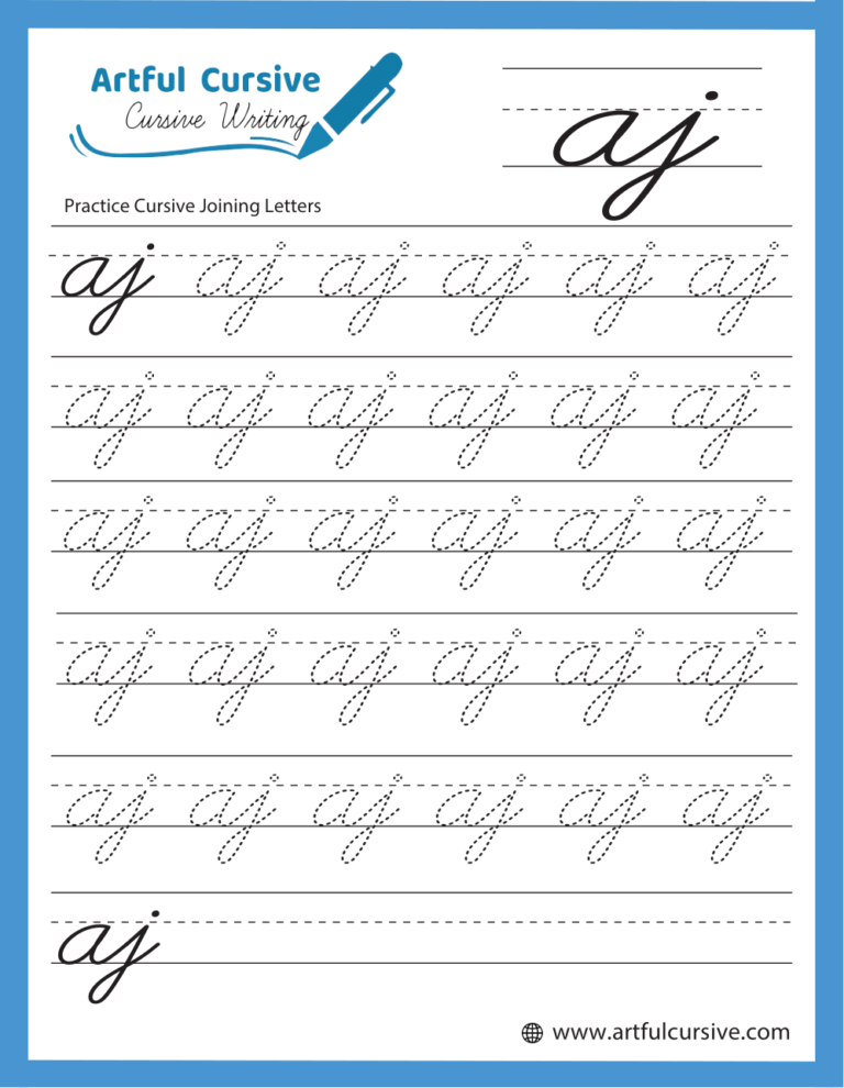 Download Free Printable Cursive Joining Letters Worksheets