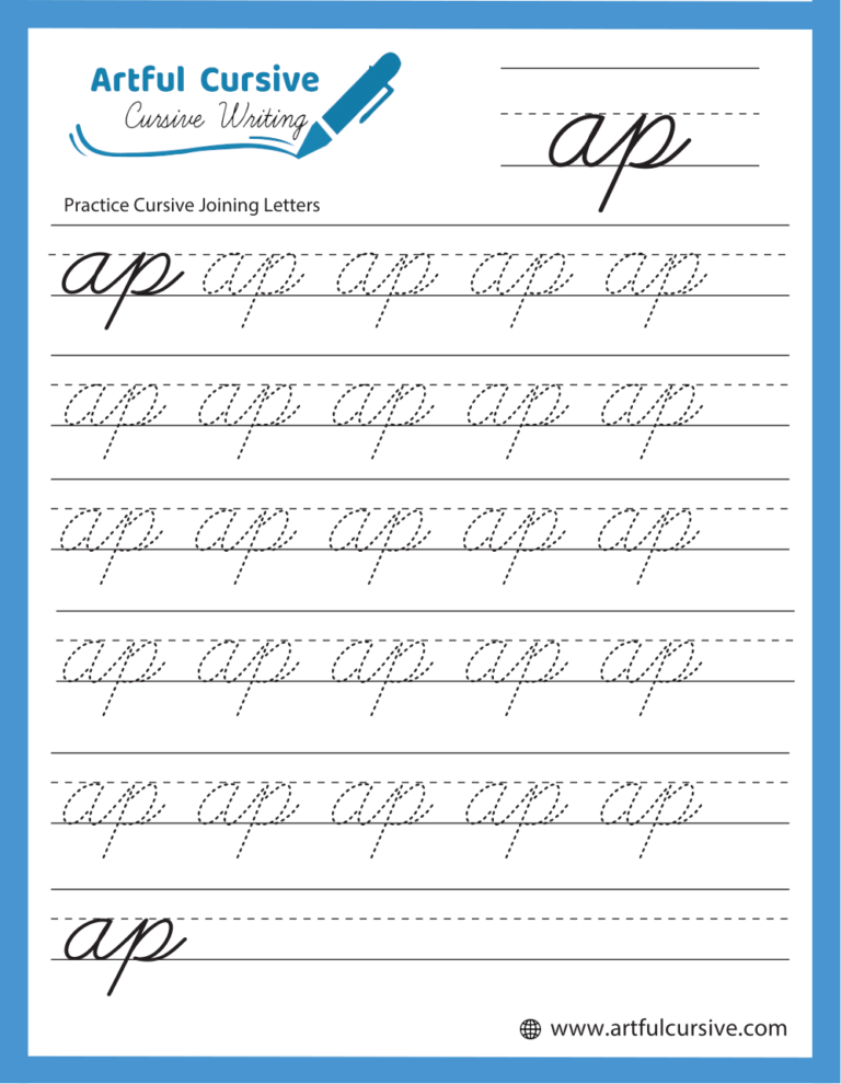 Download Free Printable Cursive Joining Letters Worksheets