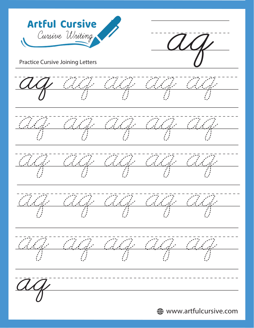 Download Free Printable Cursive Joining Letters Worksheets