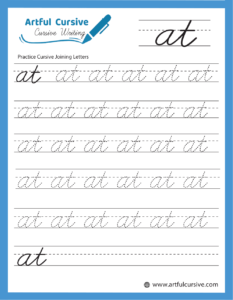 Download Free Printable Cursive Joining Letters Worksheets