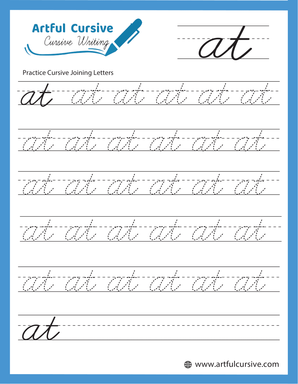 Download Free Printable Cursive Joining Letters Worksheets