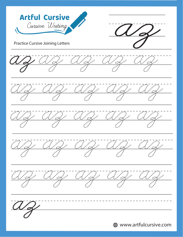 Download Free Printable Cursive Joining Letters Worksheets