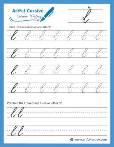 Download Free Printable Cursive Writing Worksheets - Artful Cursive