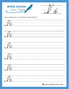 Download Free Printable Cursive Writing Worksheets - Artful Cursive