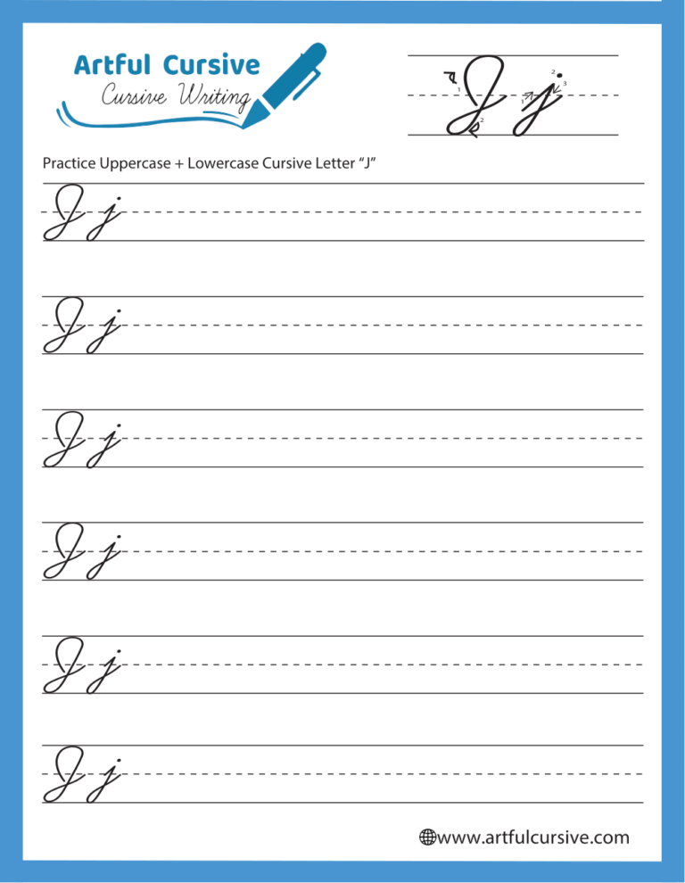 Download Free Printable Cursive Writing Worksheets - Artful Cursive