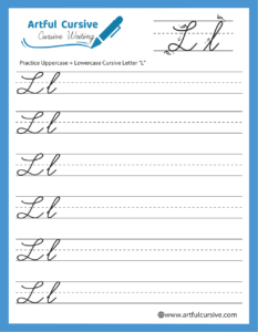 Download Free Printable Cursive Writing Worksheets - Artful Cursive