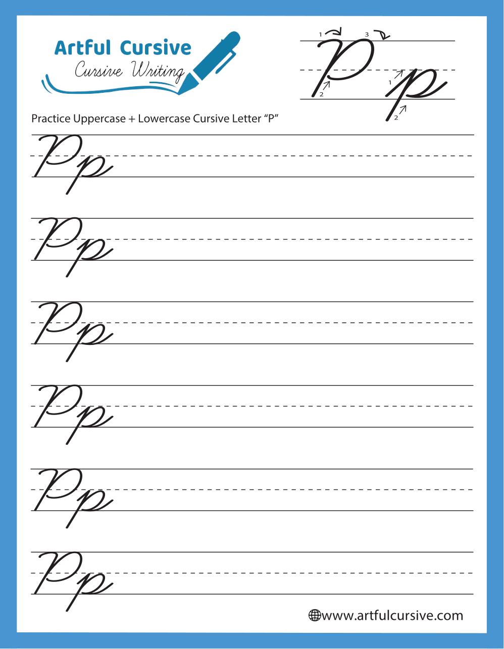 Download Free Printable Cursive Writing Worksheets - Artful Cursive