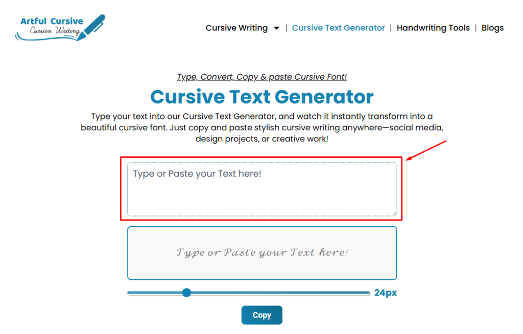 Cursive Text Generator: Create Stylish Cursive Font