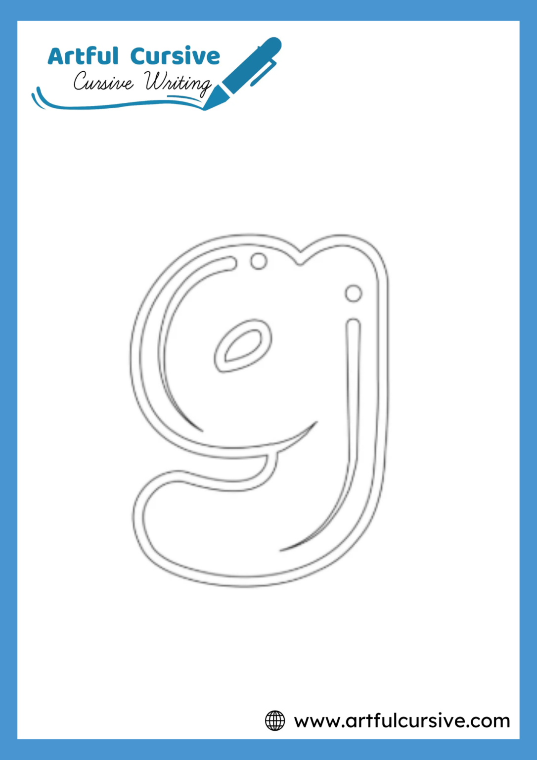 Free Printable Bubble Letter G (Uppercase + Lowercase)