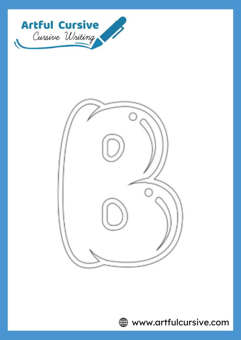 Free Printable Bubble Letter B (Uppercase + Lowercase)
