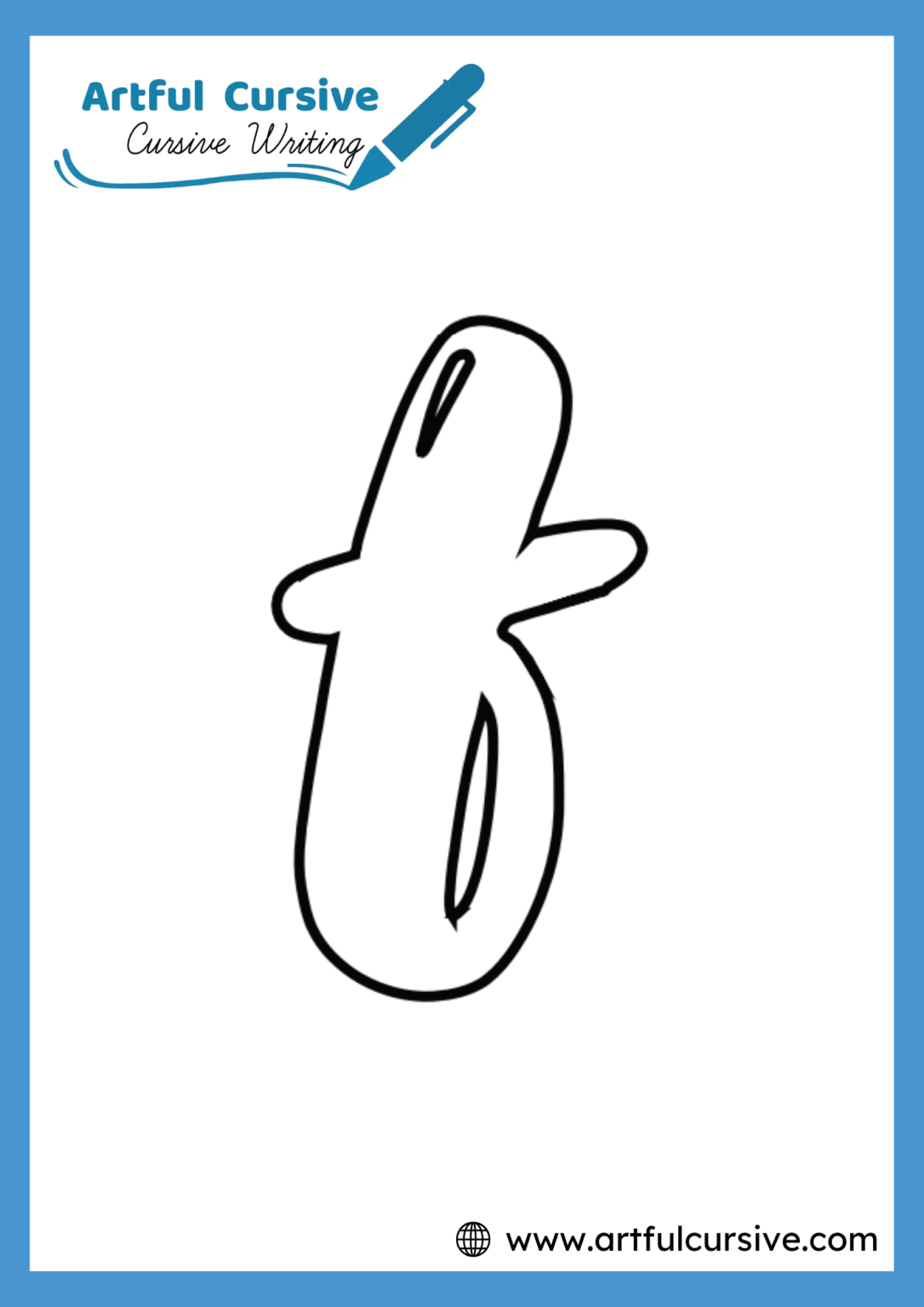 Free Printable Bubble Letter F (Uppercase + Lowercase)