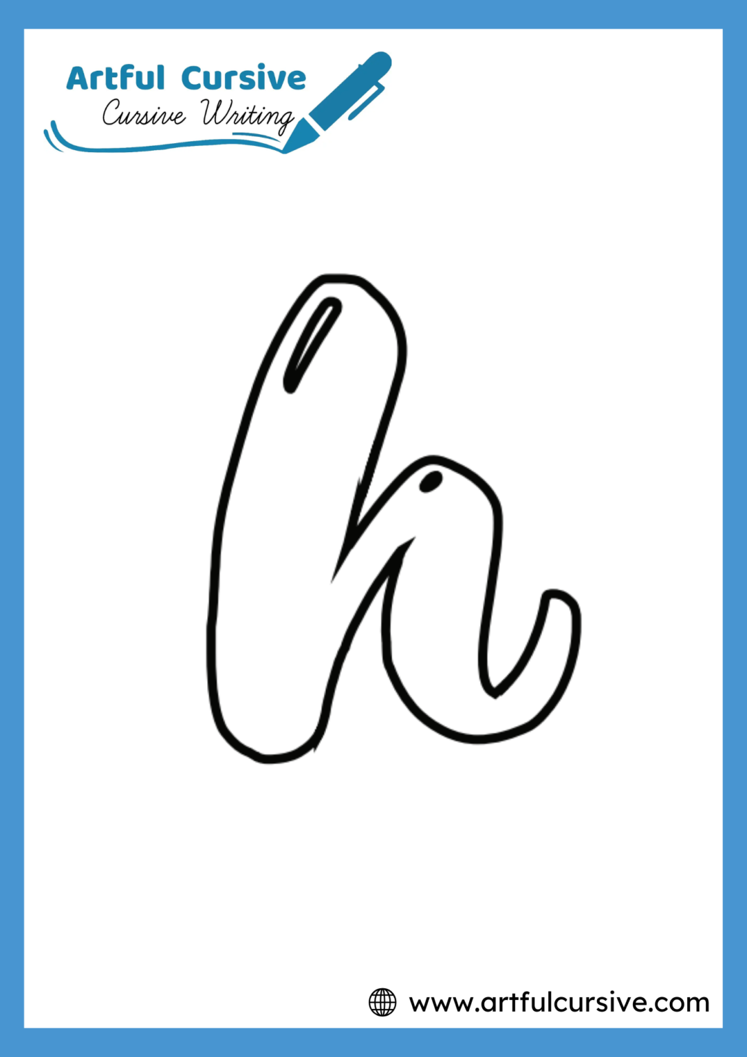 Free Printable Bubble Letter H (Uppercase + Lowercase)