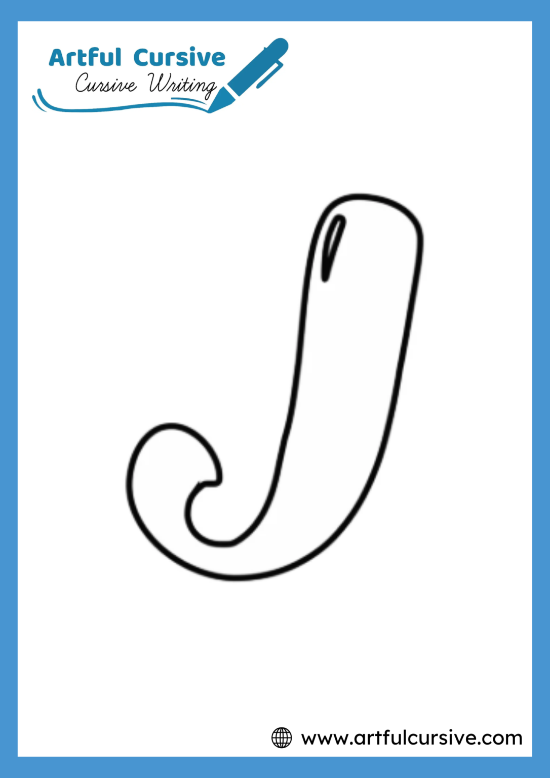 Free Printable Bubble Letter J (Uppercase + Lowercase)