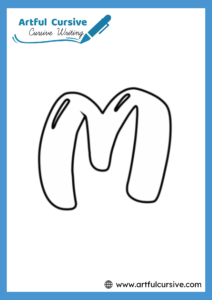 Free Printable Bubble Letter M (Uppercase + Lowercase)