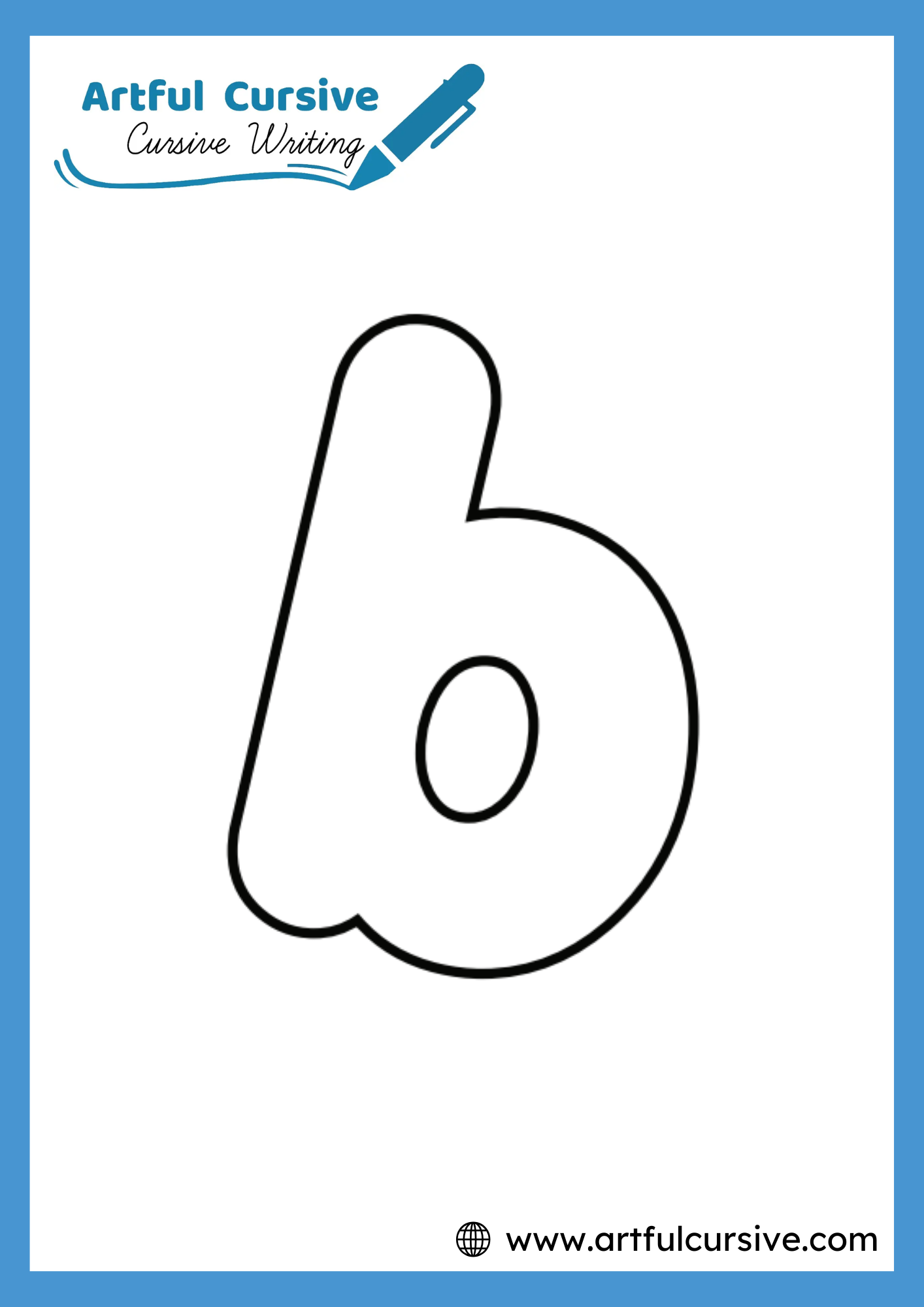 Free Printable Bubble Letter B (Uppercase + Lowercase)